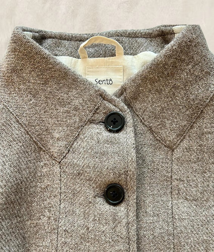 VESTE KHADI LAINE BROWN – Sento